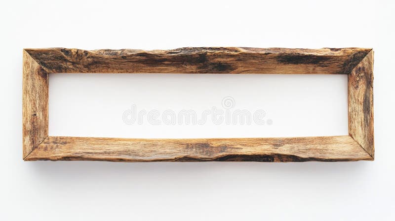 Rustic Wooden Frame Natural Wood Border Blank Template Empty Picture ...