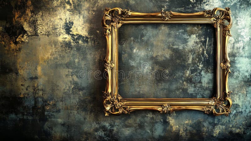 Rustic Wooden Frame on Textured Aged Background, Perfect for Nostalgic ...