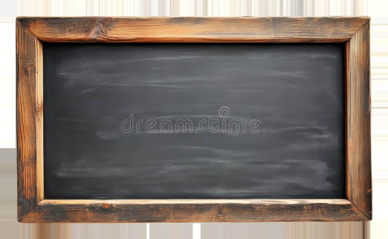 Rustic Wooden Framed Chalkboard, Blank Slate Concept for Education and ...