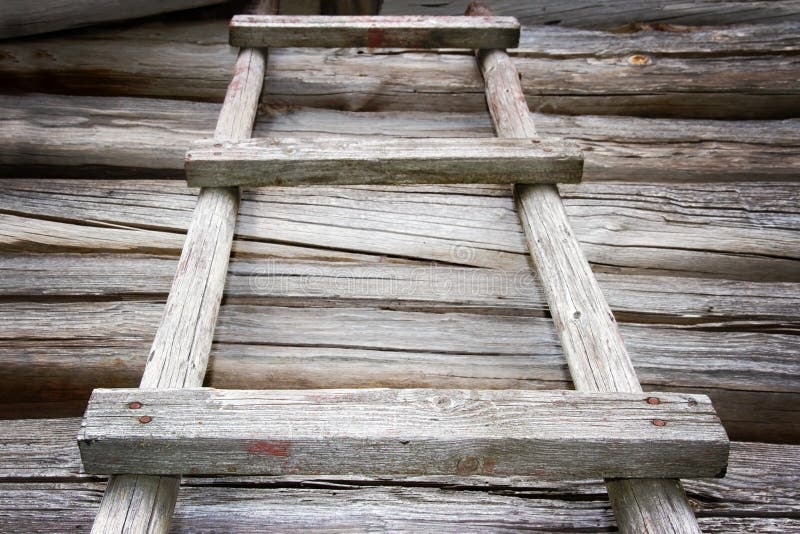 Rustic wooden ladder stock photo. Image of rough, success - 26697062