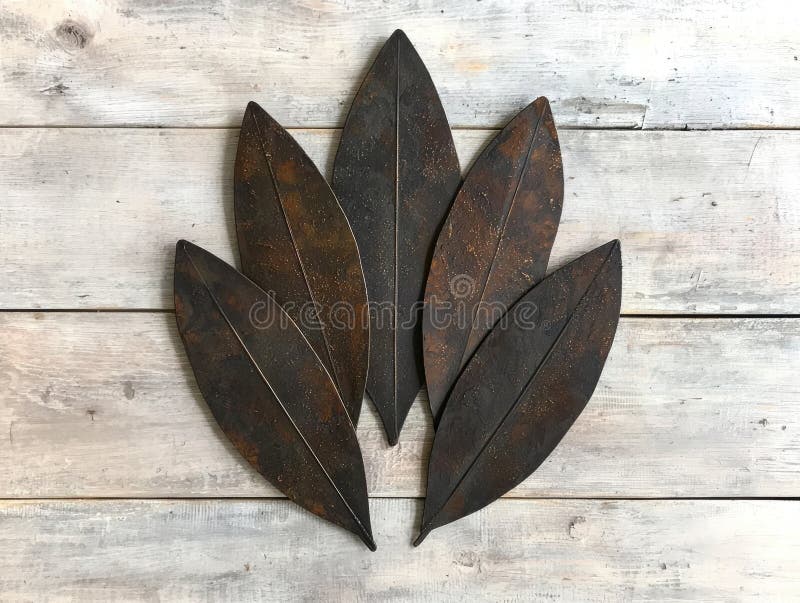 Rustic wooden leaves stock illustration. Illustration of supplies ...