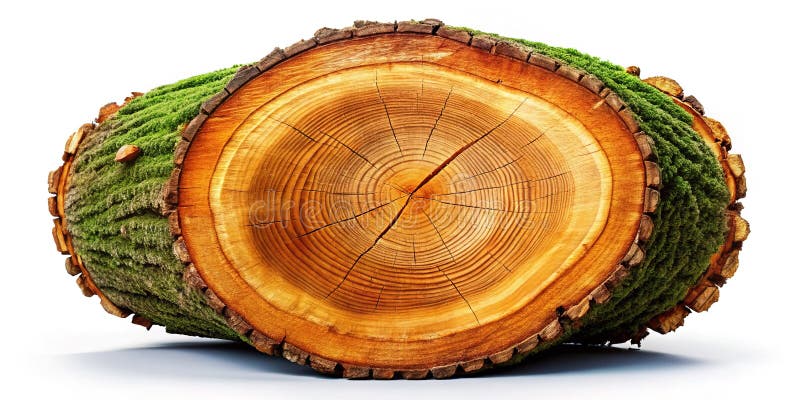 Rustic Wooden Log CrossSection Detailed Slice of Tree Trunk for Design ...