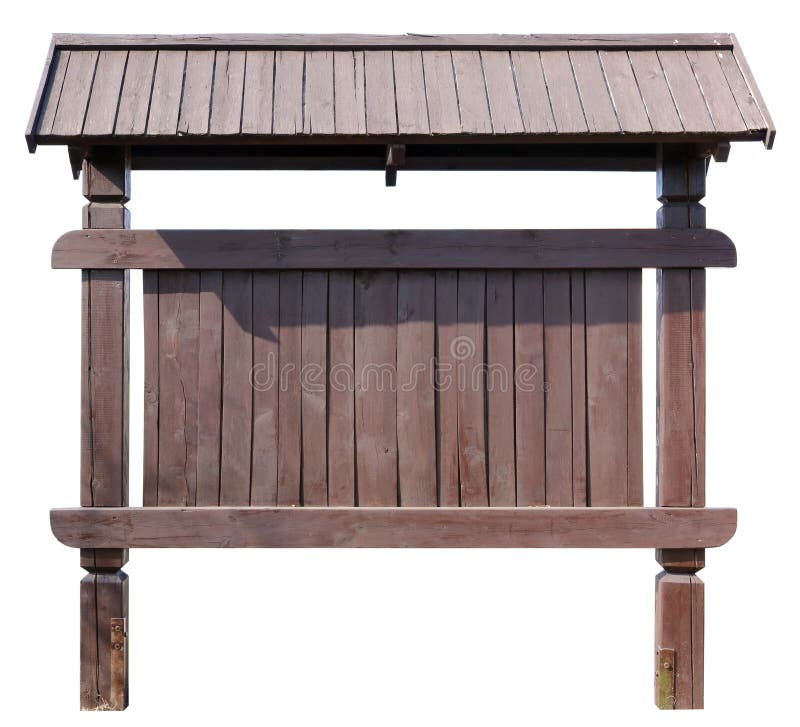 Rustic Wooden Notice Board in Retro Style Stock Image - Image of design ...