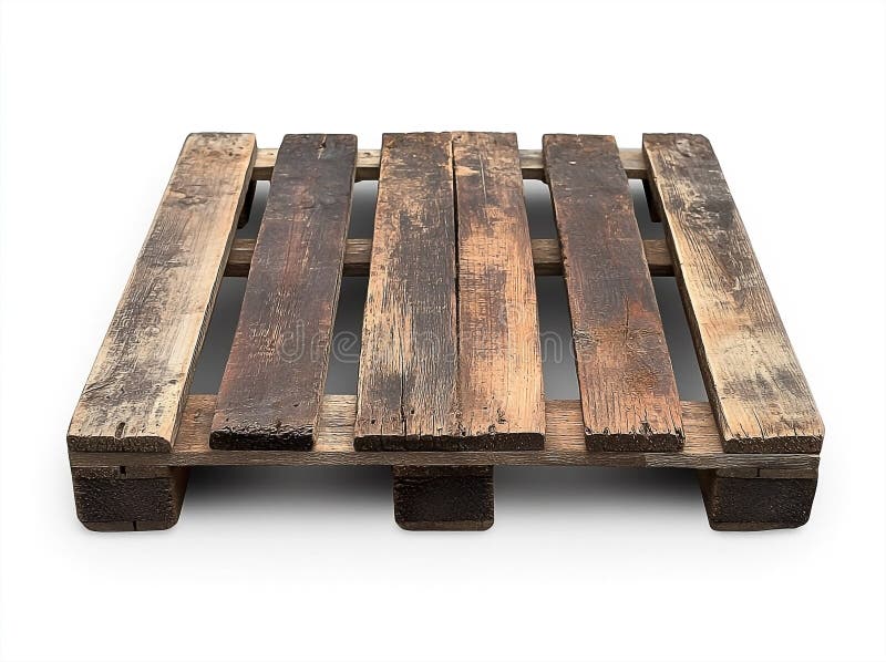 A Rustic Wooden Pallet Isolated on White Background Showing Its Rough ...