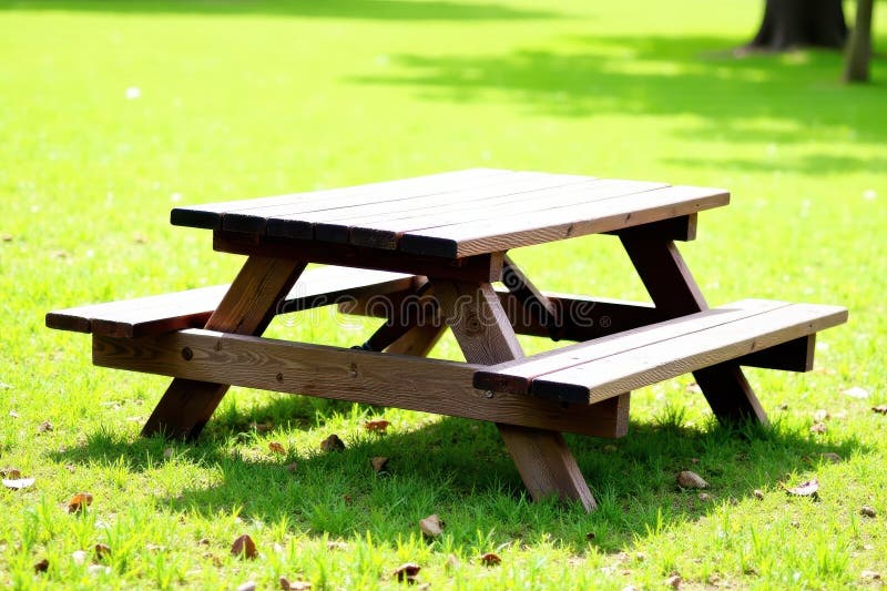 Rustic Wooden Picnic Table, Weathered, Isolated , Picnic Table, Spring ...