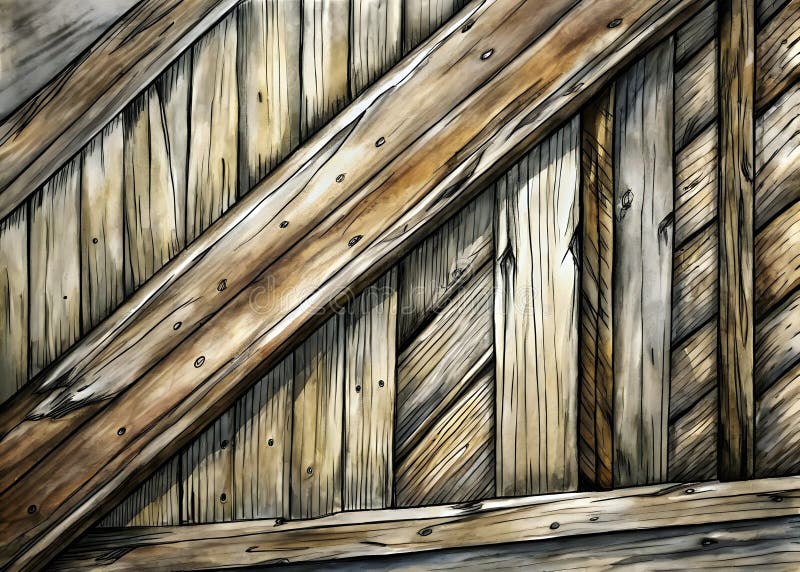 Rustic Wooden Plank Wall Art Illustrative Texture Design Craftsmanship ...