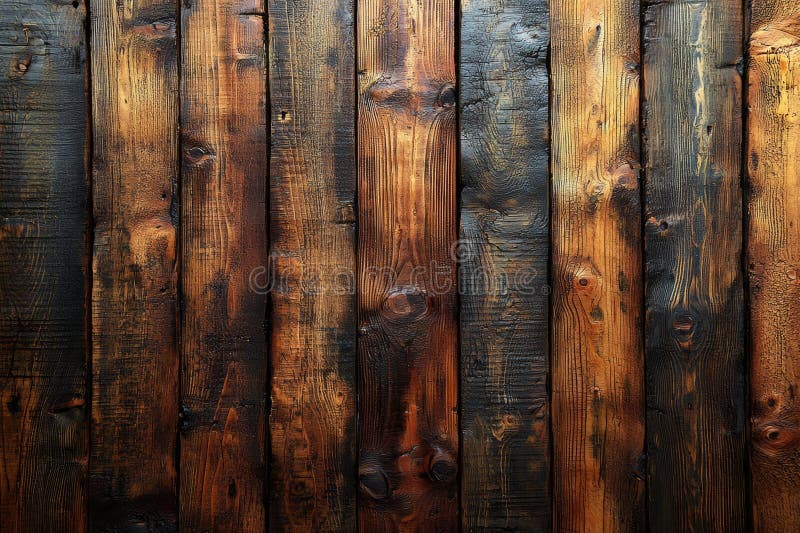 Rustic Wooden Planks with Warm, Textured Surface and Natural Grain ...