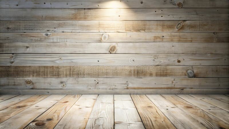 Rustic Wooden Room Interior with a Single Light Source Highlighting the ...