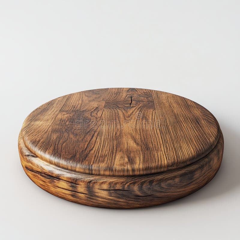 Rustic Wooden Round Display Stand Simple Elegant Design Isolated on ...