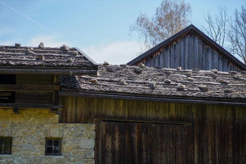 Rustic Wooden Rural House Exterior. Stock Photo - Image of building ...