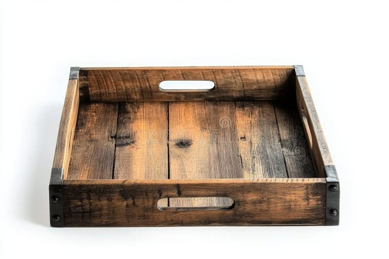 This Rustic Wooden Serving Tray Features a Simple, Elegant Design with ...