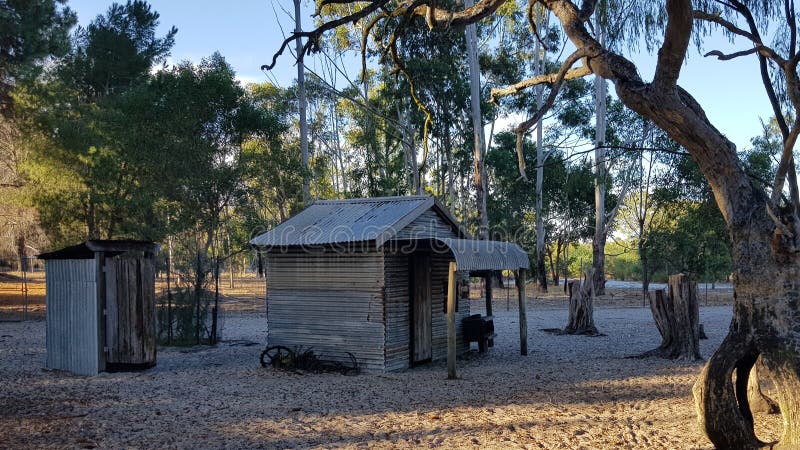Rustic wooden shed stock image. Image of wooden, outback - 112399653