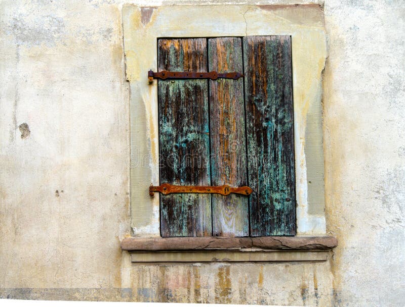Rustic wooden shutter stock image. Image of switzerland - 96876739