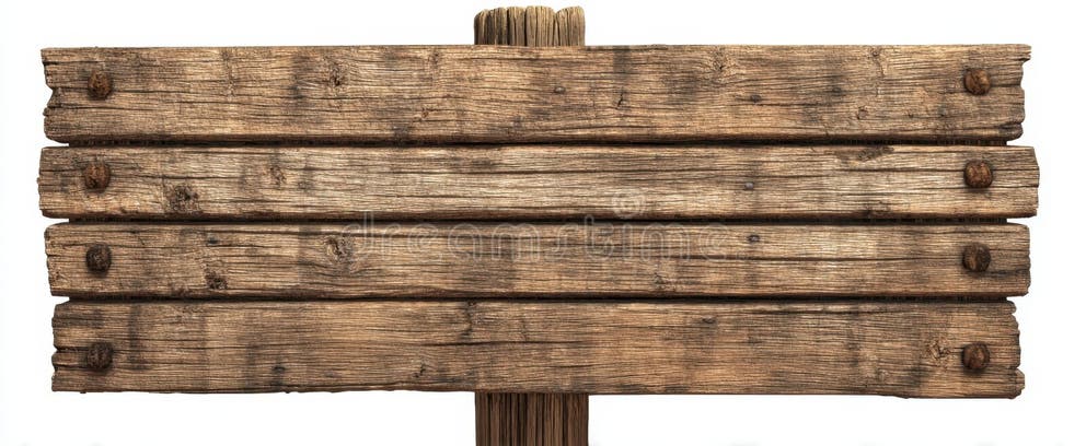 The Rustic Wooden Sign with a Blank Surface Ready for Messages. AI ...