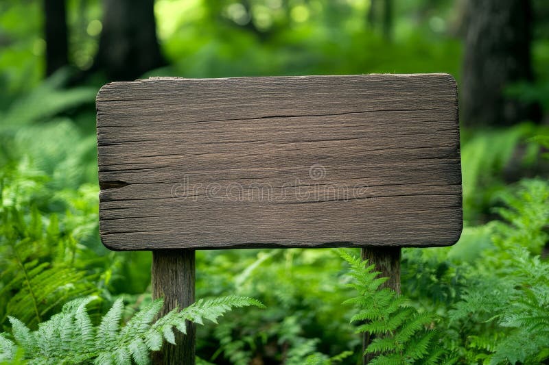 Rustic Wooden Sign in Forest Blank Wooden Sign Nature Background Forest ...