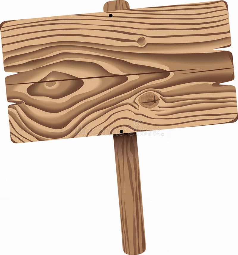Rustic Wooden Signpost Blank Wood Signboard Brown Wooden Plank ...