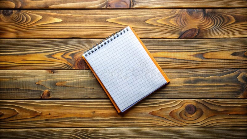 Rustic Wooden Surface with Blank Notepad a Versatile Mockup for Design ...