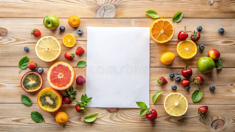 Rustic Wooden Surface with Fresh Splash and Clutter a Versatile Flat ...