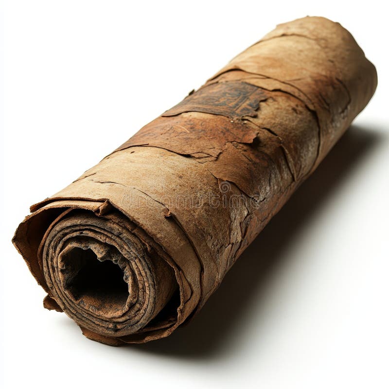 On a Rustic Wooden Surface, an Old Scroll is Slowly Unrolling, Giving ...