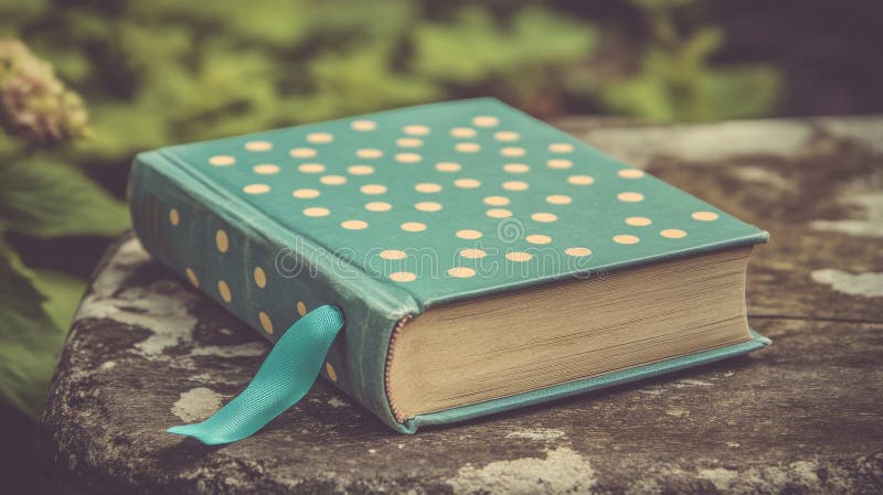 A Rustic Wooden Table Supports a Blue Gift Box, with a Window Visible ...
