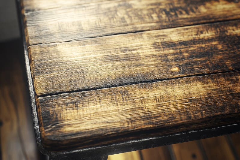Rustic Wooden Table Surface Texture Stock Photo - Image of grain ...