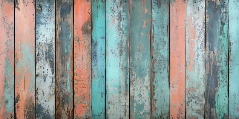 Rustic Wooden Texture: Weathered Paint Background Stock Illustration ...