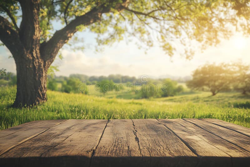 Rustic Wooden Tree Table Display for Farm-to-Table Food Presentation ...