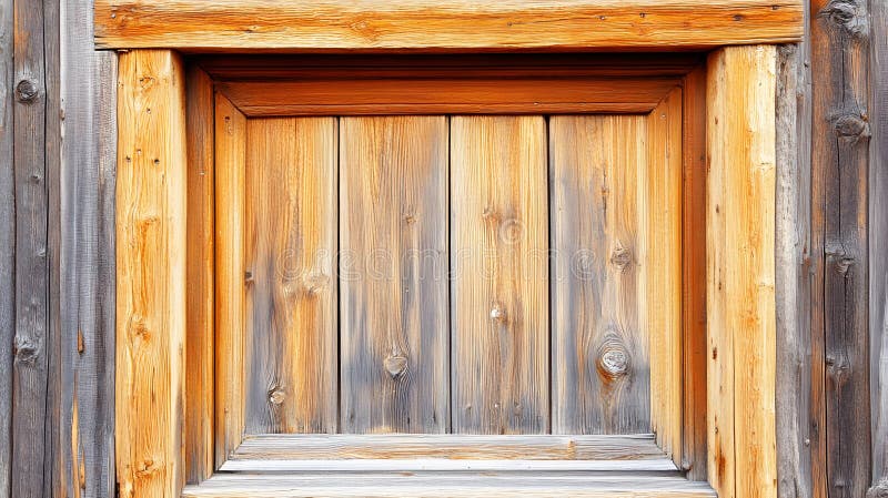 Rustic Wooden Window Frame on Old Barn Wall Royalty Free Image Stock ...