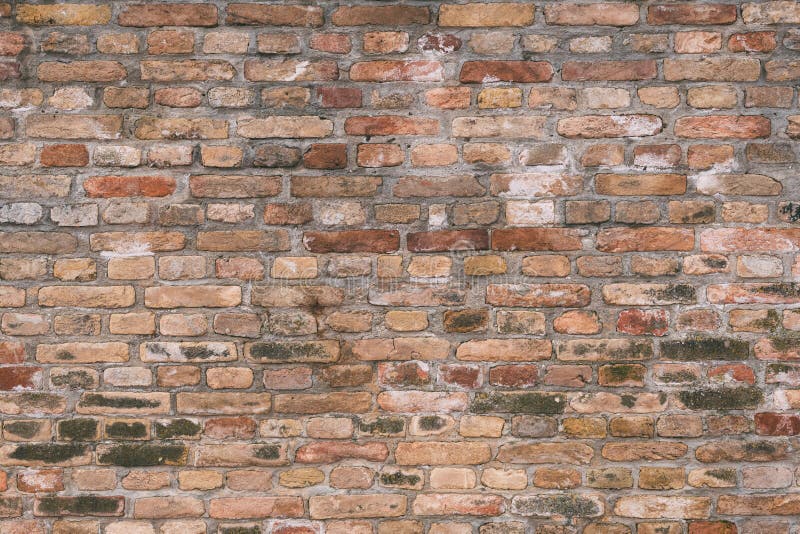 Rustic Worn Brick Wall Pattern As Background Stock Image - Image of ...