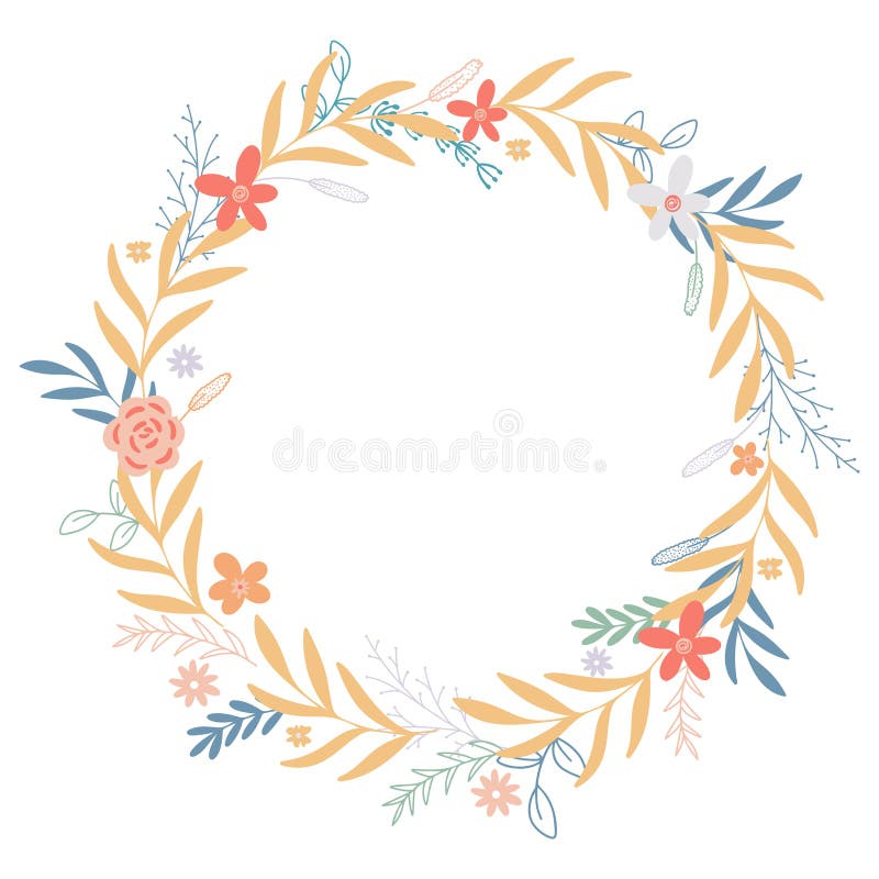 Rustic Wreath for Invitation, Postcard, Brochure, Advertisement and ...