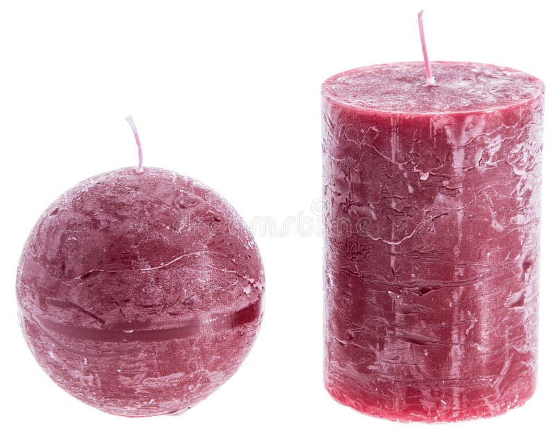 Rustical Candles on white stock image. Image of vintage - 27616623