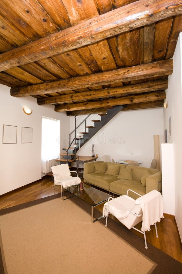 Rustical living room stock image. Image of frames, wooden - 33940003