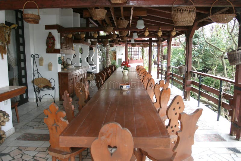 Rustiek terras stock afbeelding. Image of terras, landgoed - 30332227