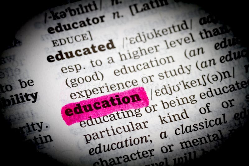 Rustige De Definitie Van Het Onderwijswoordenboek Stock Afbeelding ...