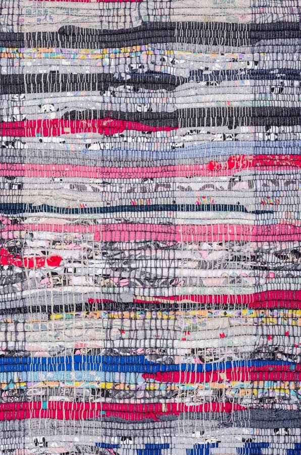 Rustik rag floor mat. stock image. Image of soft, abstract - 142434127