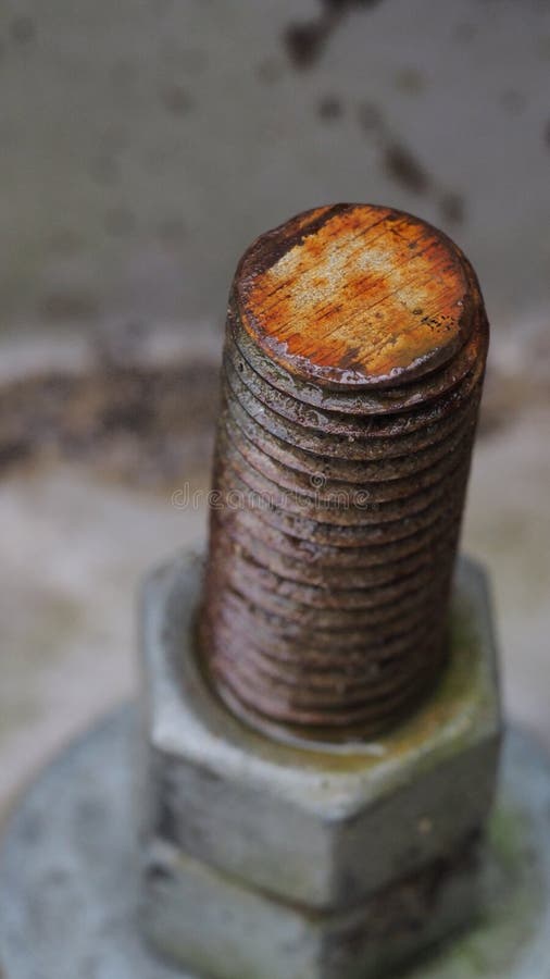 Rusting Bolt stock image. Image of foot, rain, metal - 143534867