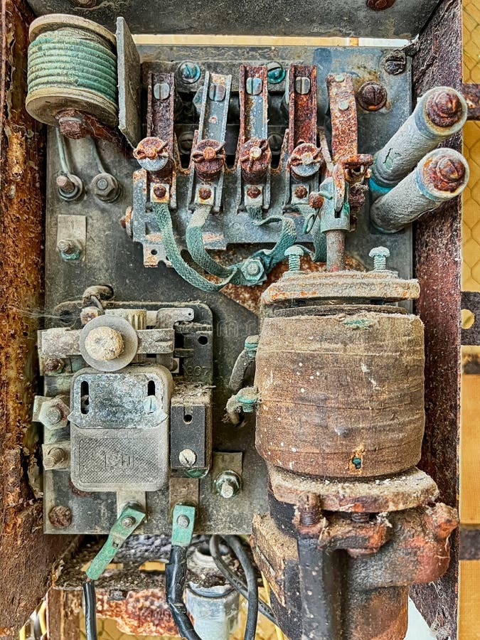 Rusting Electric Panel stock image. Image of color, detail - 274705925