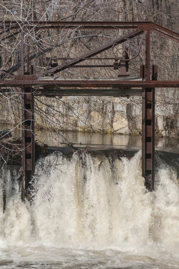Rusting Hardware at Dam on Blackstone River Stock Photo - Image of ...