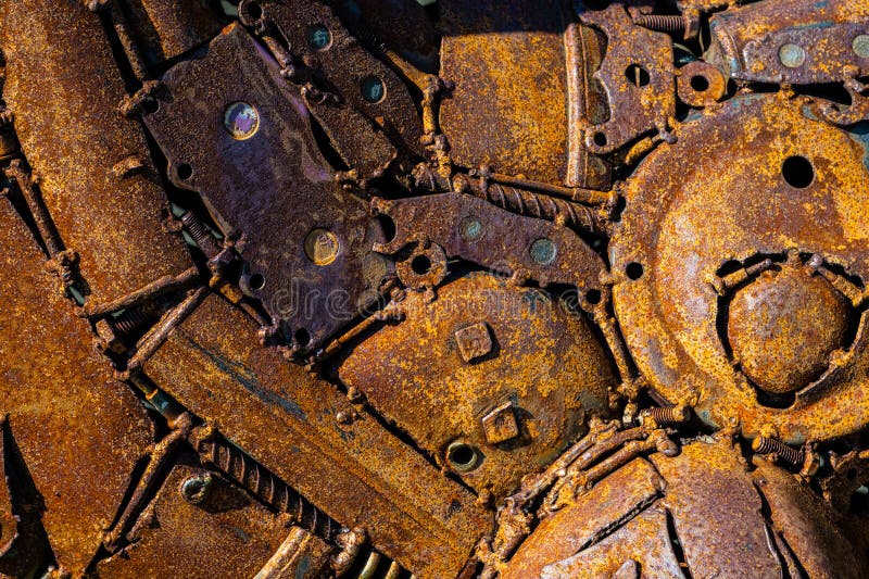 Rusting Iron Metal Bits Welded Together.. Stock Image - Image of plate ...