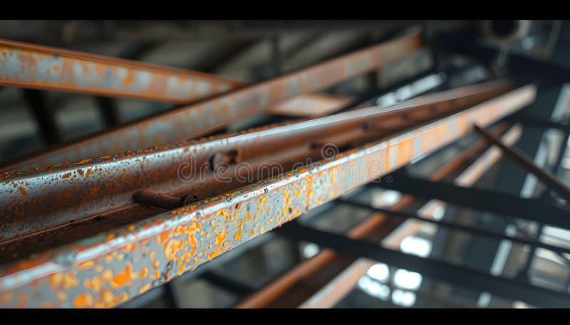 Rusting Metal Beams and Framework Industrial Architecture Stock ...