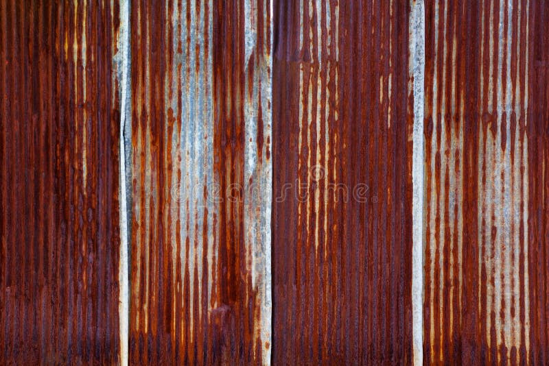 Rusting Metal Fencing or Siding Stock Image - Image of exterior, rust ...