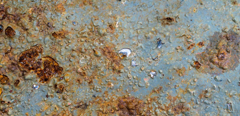 Rusting Old Metal Plate Painted with Green Paint Stock Image - Image of ...