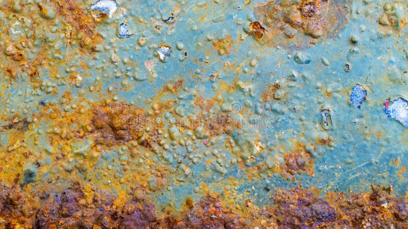 Rusting Old Metal Plate Painted with Blue Paint Stock Footage - Video ...
