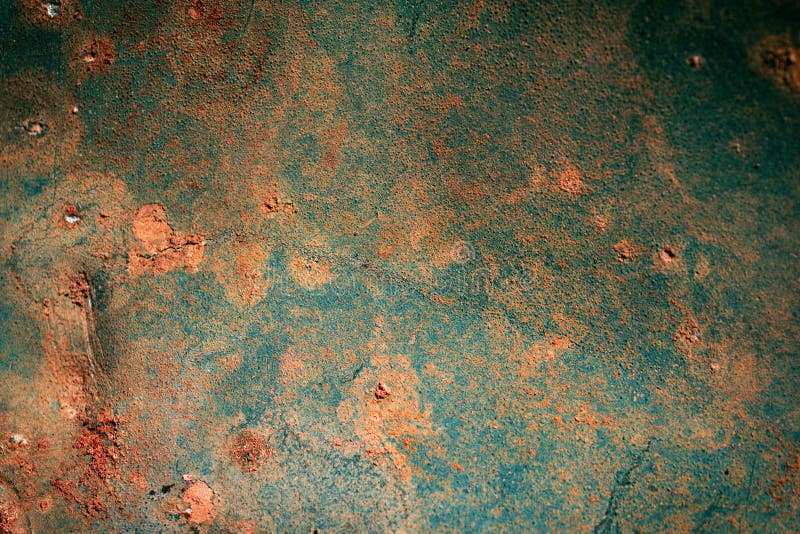 Rusting Old Metal Plate Painted with Green Paint Stock Photo - Image of ...