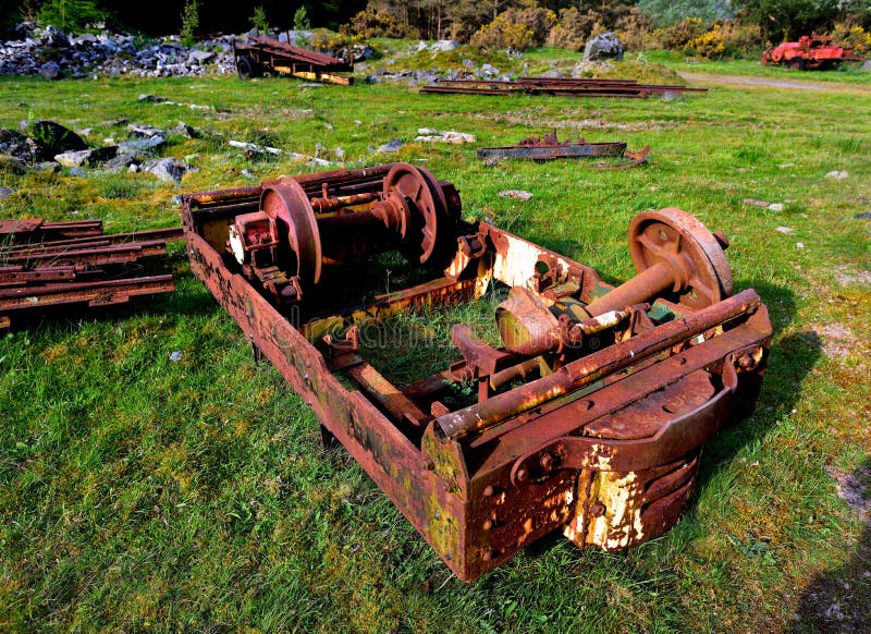 Rusting Quarry Engine Bogie Stock Image - Image of machinery, obsolete ...