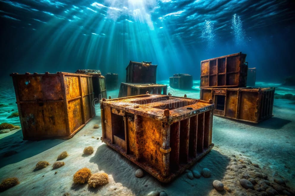 Rusting Remnants of the Deep Exploring Sunken Cargo Containers on the ...
