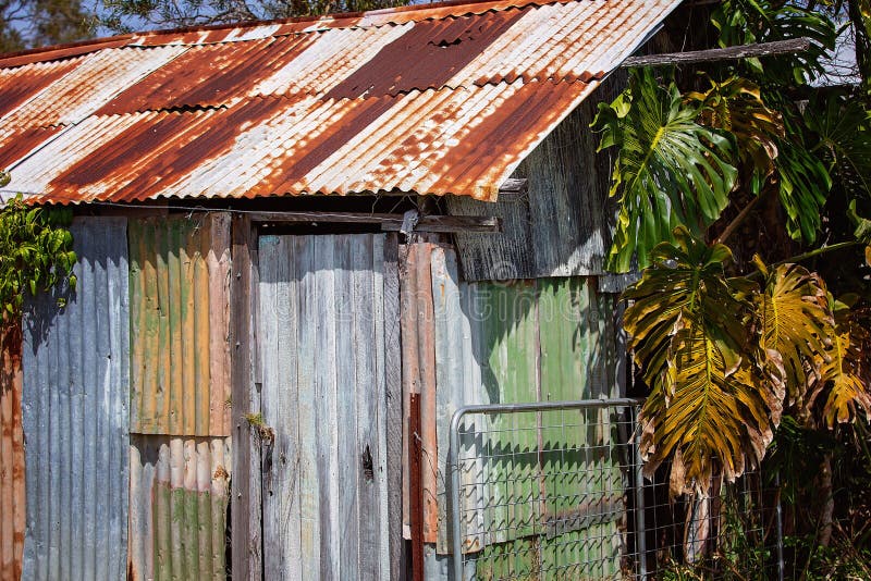 Rusting Wreck of an Old Shed Stock Image - Image of corrugated ...