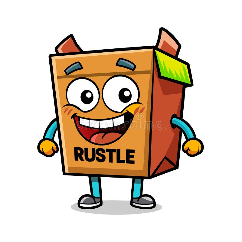 Rustle the Cardboard Box Animated Character Design Stock Vector ...