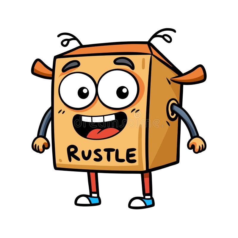 Rustle the Cardboard Box Creative Design Stock Vector - Illustration of ...