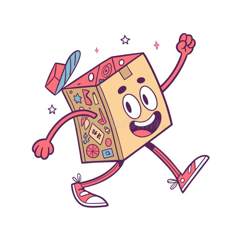 Rustle the Cardboard Box Unique Artwork Stock Vector - Illustration of ...